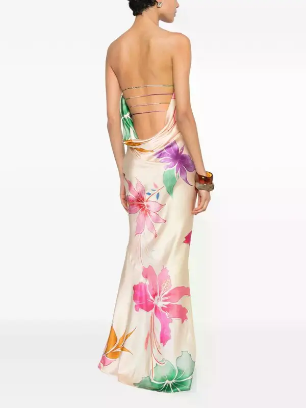 Retrofete Floral Print Maxi Dress