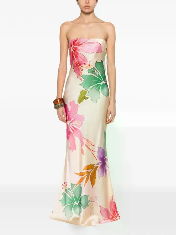 Retrofete Floral Print Maxi Dress