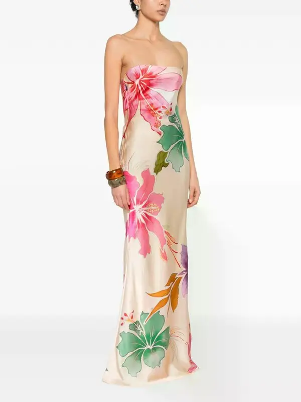 Retrofete Floral Print Maxi Dress