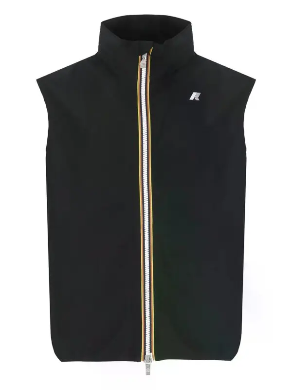 K-WAY Valen Zip-front Sleeveless Gilet - Black
