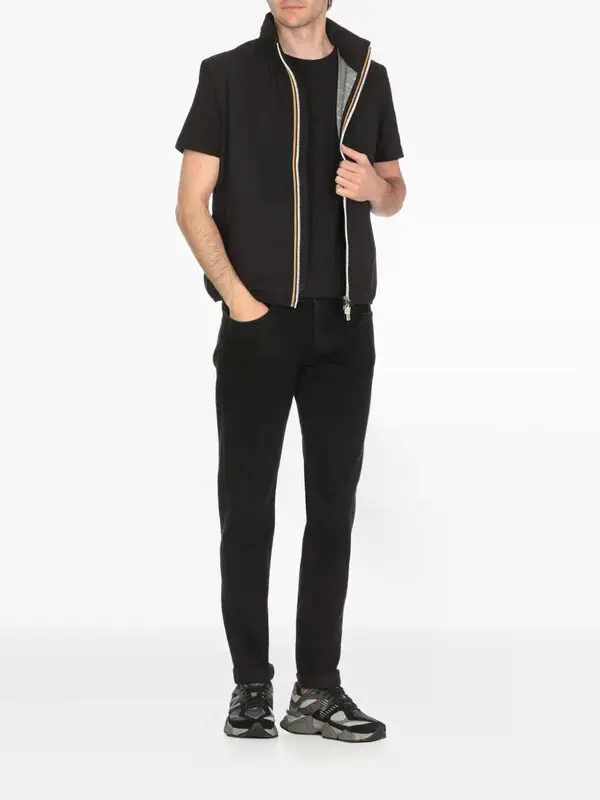 K-WAY Valen Zip-front Sleeveless Gilet - Black