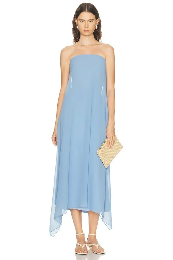 Solid & Striped The Indira Strapless Dress - Blue Lagoon