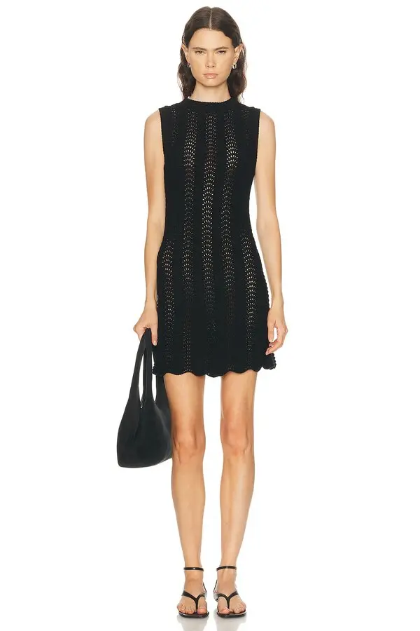 Loulou De Saison Yoko American Armhole Dress - Black