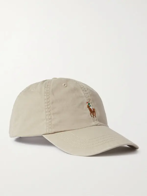 Polo Ralph Lauren Logo-embroidered Cotton-twill Baseball Cap - Neutrals