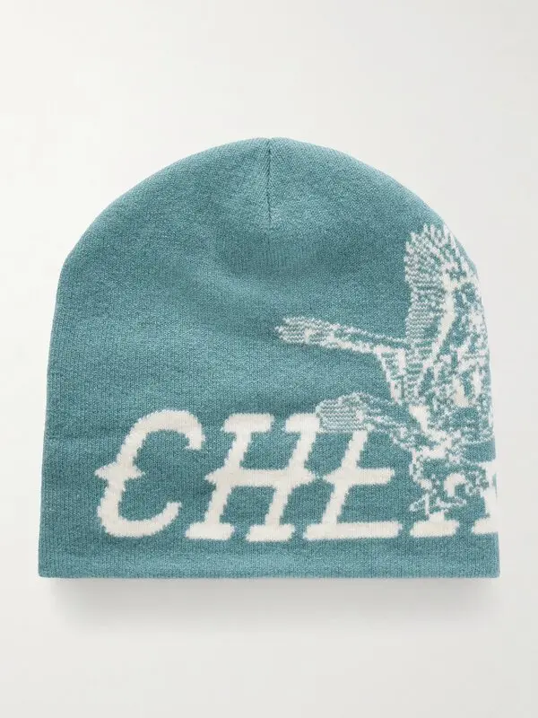 CHERRY LOS ANGELES Flying Cherry Skull Beanie - Blue