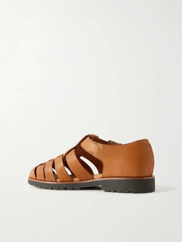 Polo Ralph Lauren Men\'s Sz 10.5 Leather Closed Toe Fisherman Brown Sandals Ralph Lauren Sandals & Flip-Flops for Men on Sale up to 90  main image 3