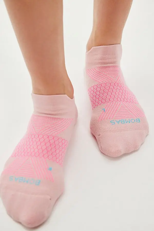 BOMBAS Colorblock Run Ankle Socks - Pink Lily
