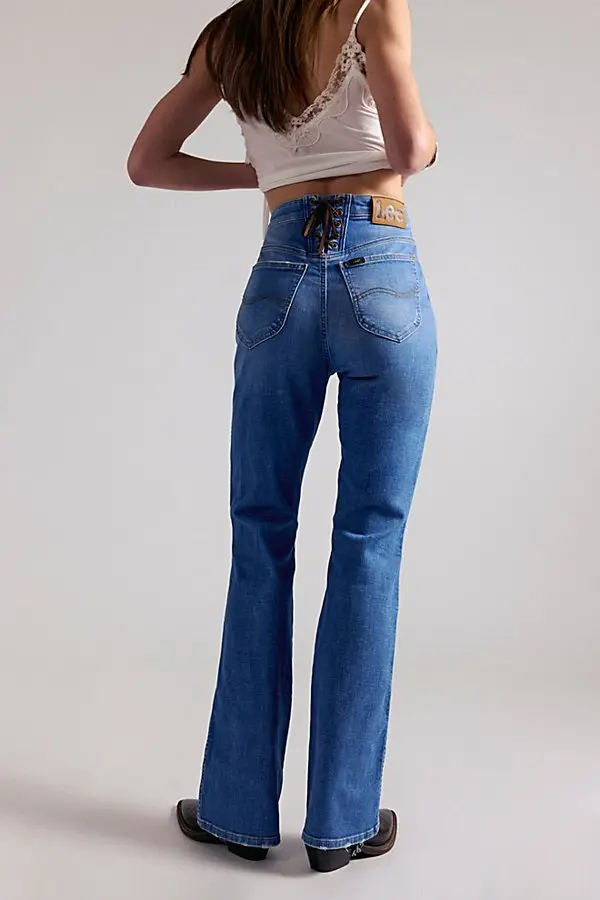 LEEM Lace-up High-rise Bootcut Jeans - Not Your Type