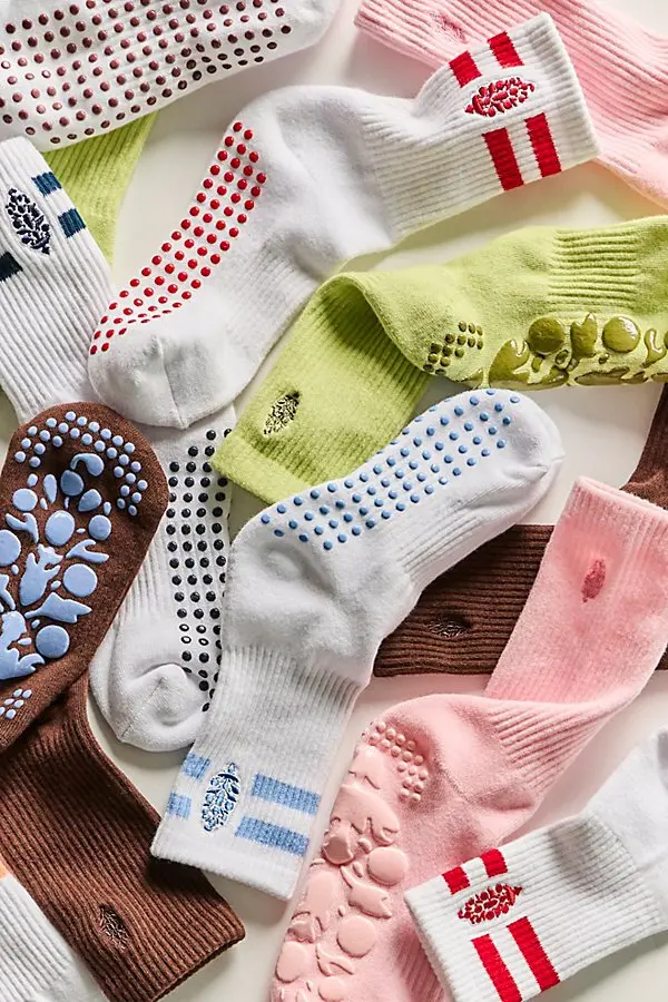 Free People Pilates Grip Socks - Sky