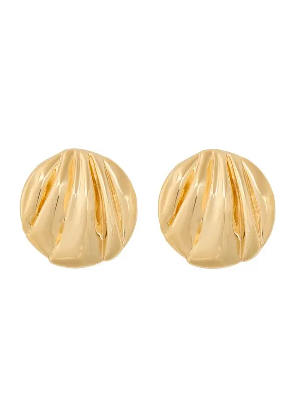 Chloé The Pleats Clip-on Drop Earrings - Gold