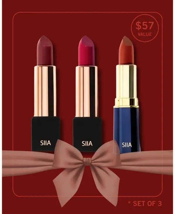 SIIA COSMETICS 3-pc. Muse Lip Trio Set - Deep Brick