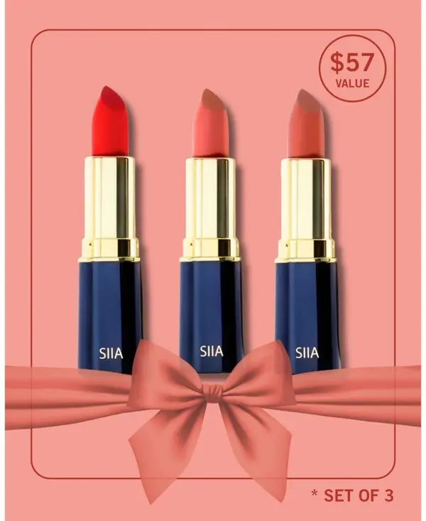 SIIA COSMETICS 3-pc. Muse Lip Trio Set - Vivid Coral