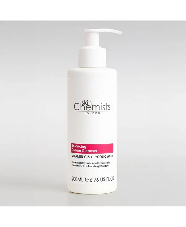 SKINCHEMISTS Balancing Vitamin C & Glycolic Acid Cream Cleanser 6.76 Fl Oz - White