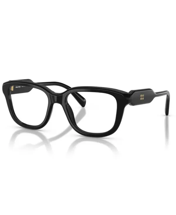 Miu Miu Rectangular Full Rim Eyeglasses - Black