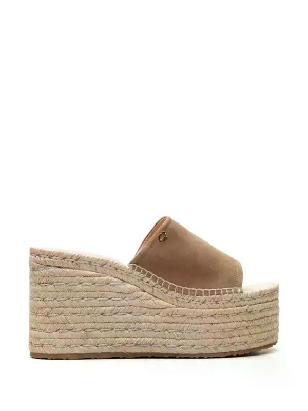GIANVITO ROSSI Suede Espadrille Slides