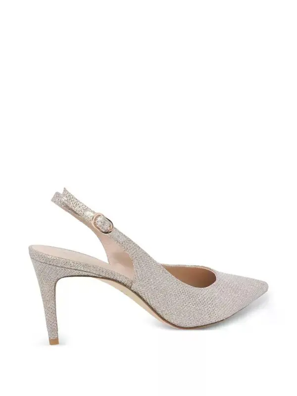 STUART WEITZMAN Pointed Toe Slingback Pumps - Silver