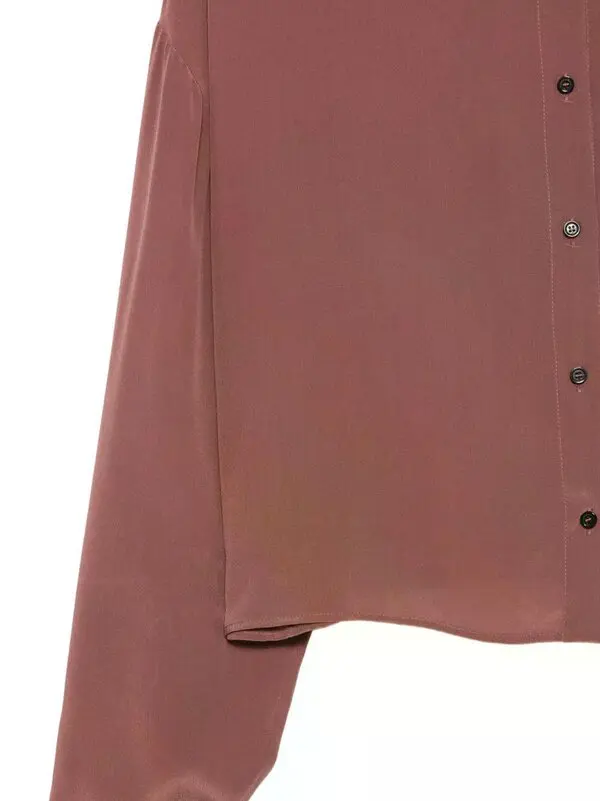 ALYSI Long-sleeve Cropped Shirt - Brown
