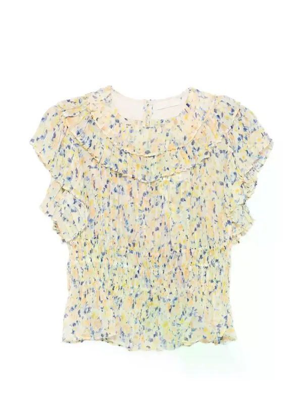 Ulla Johnson Athene Floral-print Blouse - Neutrals