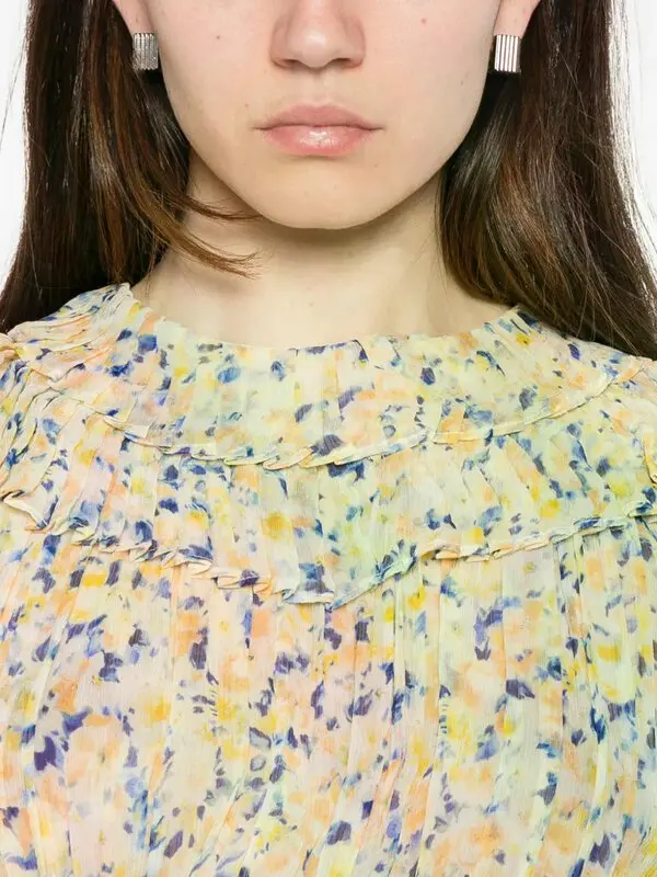 Ulla Johnson Athene Floral-print Blouse - Neutrals