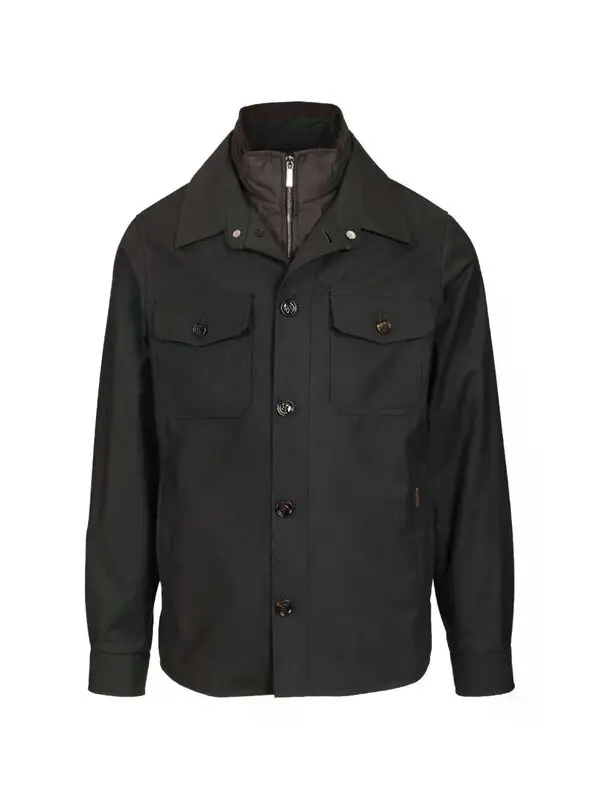 MOORER Dulac-pum Buttoned Chest-pocket Overshirt