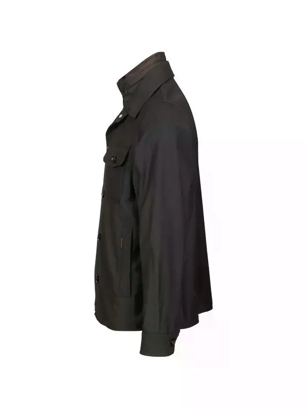 MOORER Dulac-pum Buttoned Chest-pocket Overshirt