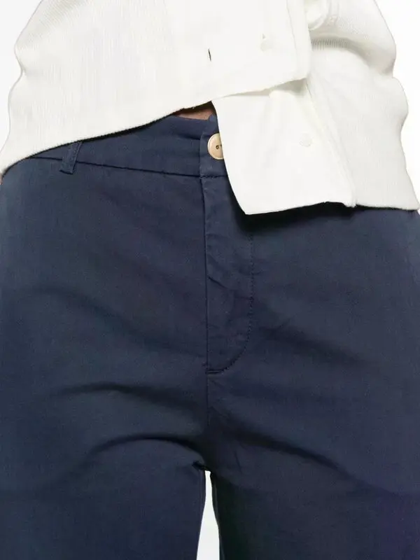 40WEFT Thea Zip-up Straight Trousers - Blue