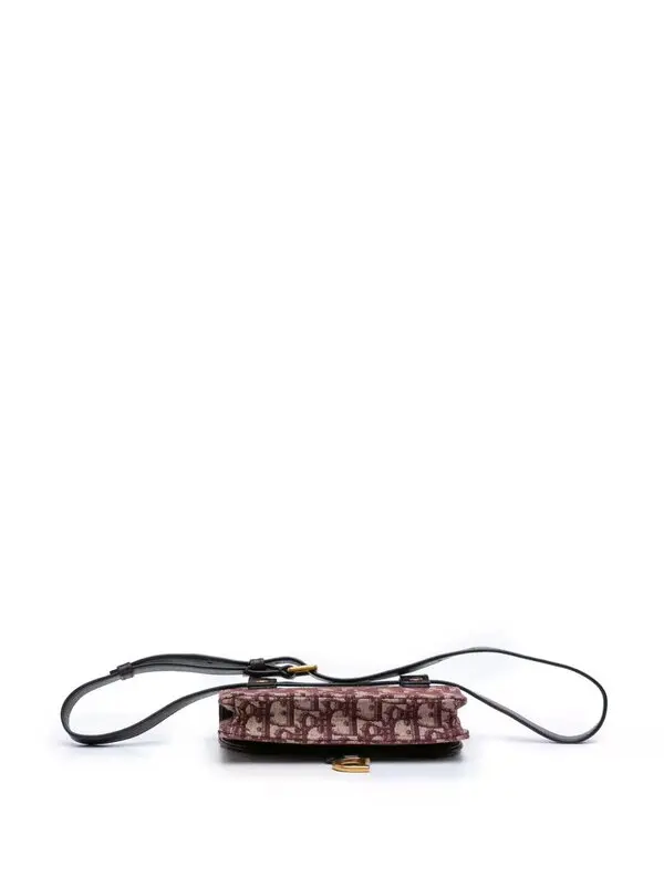 Dior Oblique Canvas Saddle Belt Bag - Red