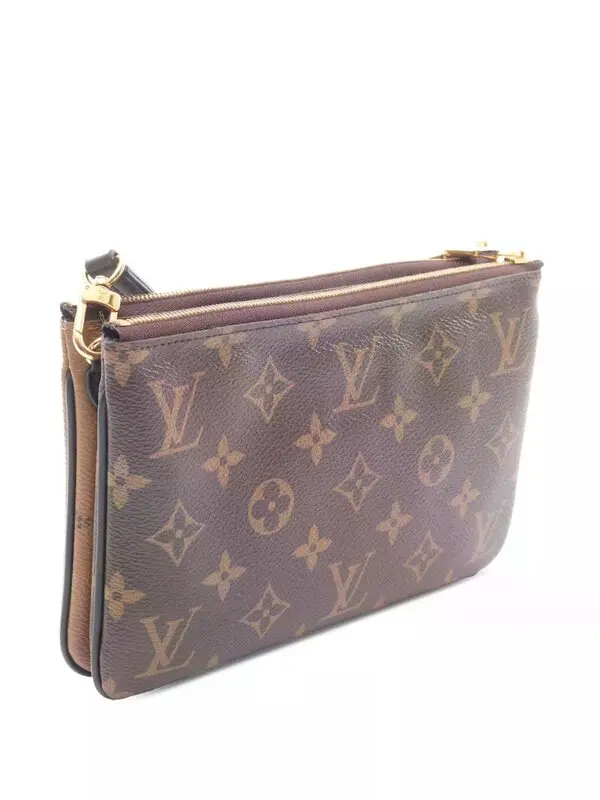 LOUIS VUITTON 2020 Monogram Giant Reverse Double Zip Pochette