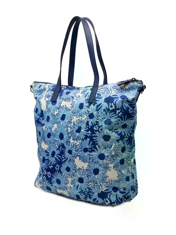 Prada 2013-2025 Tessuto Stampato Satchel - Blue