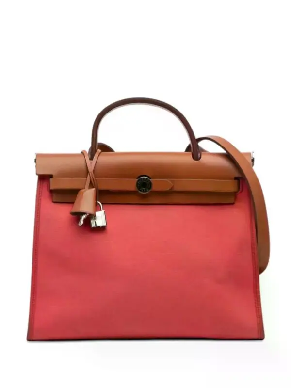Hermès 2011 Toile Herbag Zip 31 Satchel - Brown