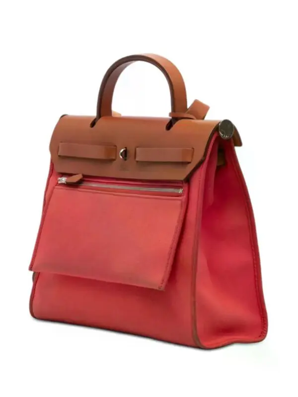 Hermès 2011 Toile Herbag Zip 31 Satchel - Brown