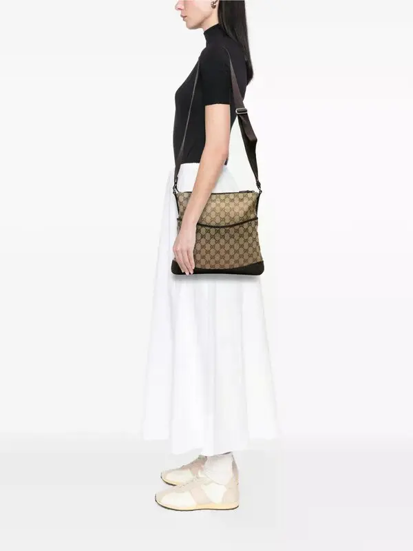 Gucci Gg Canvas Crossbody Bag - Brown