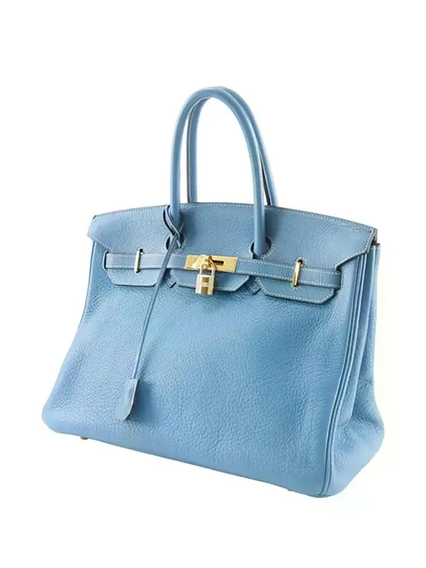 Hermès 2003 Clemence Birkin Retourne 35 Handbag - Blue