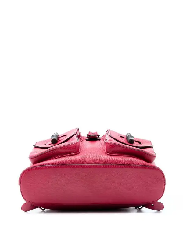 Gucci Leather Bamboo Tassel Backpack - Pink