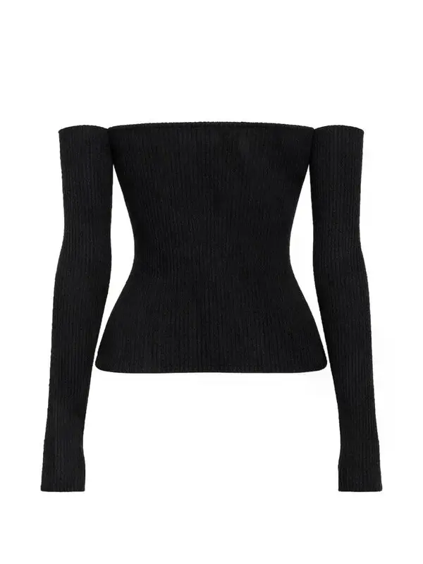 Wardrobe.NYC Off-shoulder Ribbed Top