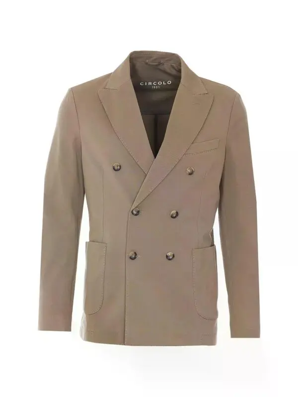 CIRCOLO 1901 Double-breasted Button Blazer - Neutrals