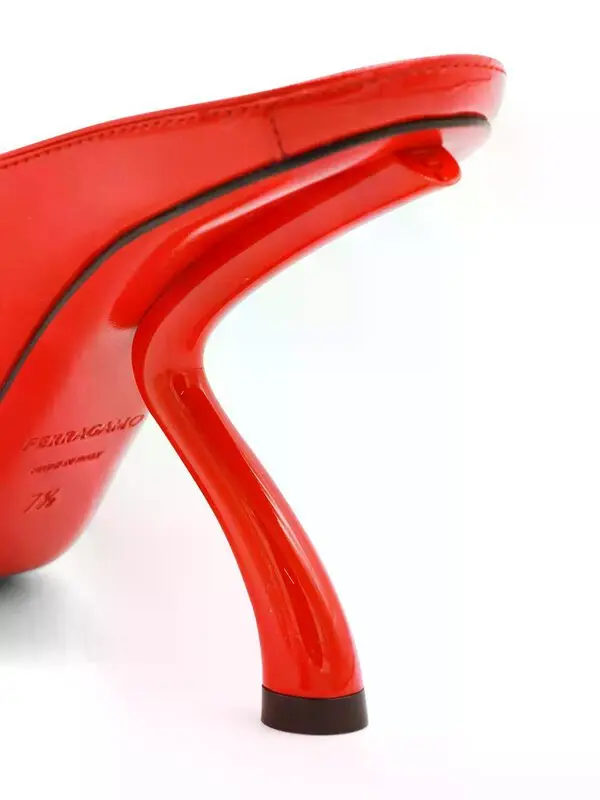 FERRAGAMO Itaca Sculpted Leather Mules