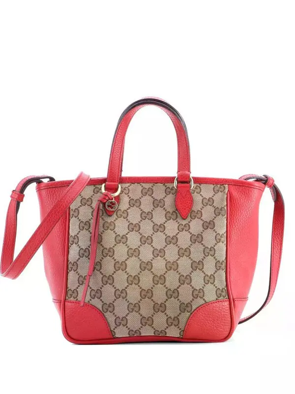 Gucci Bree Convertible Tote Gg Canvas Small Crossbody Bag - Brown