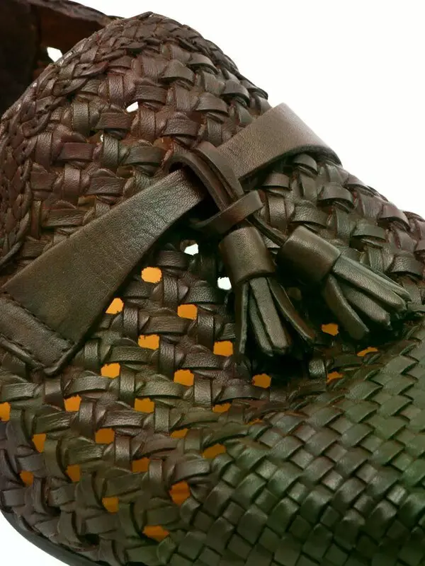 DOUCAL'S Woven Tassel Loafers