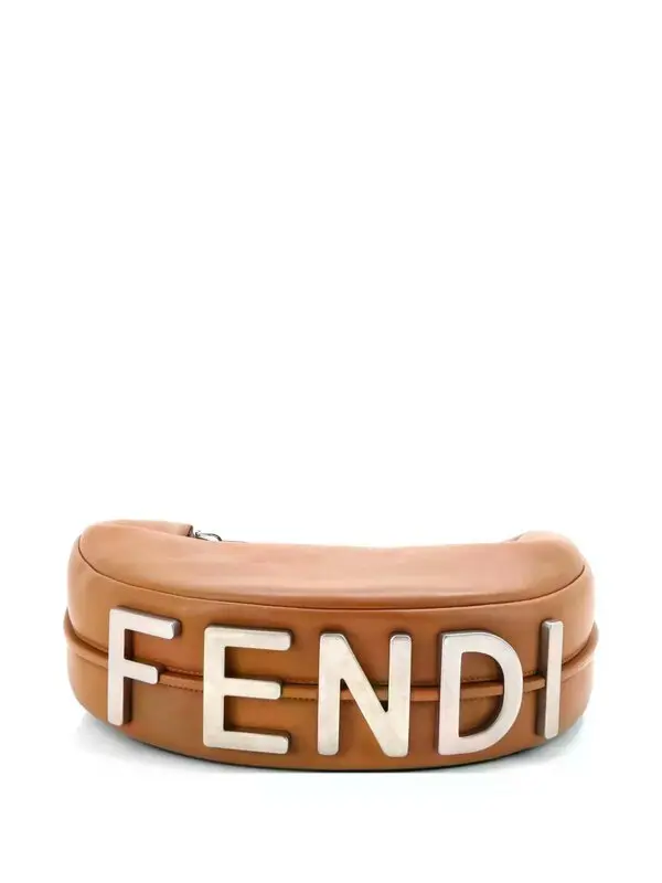 Fendi Graphy Leather Hobo Bag