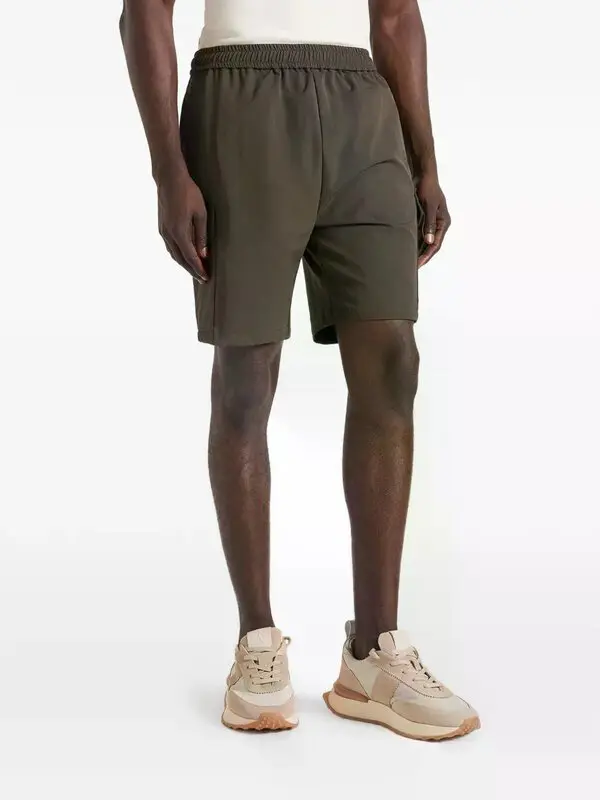 Manière De Voir Technical Cargo Shorts With Drawstring Waistband - Green