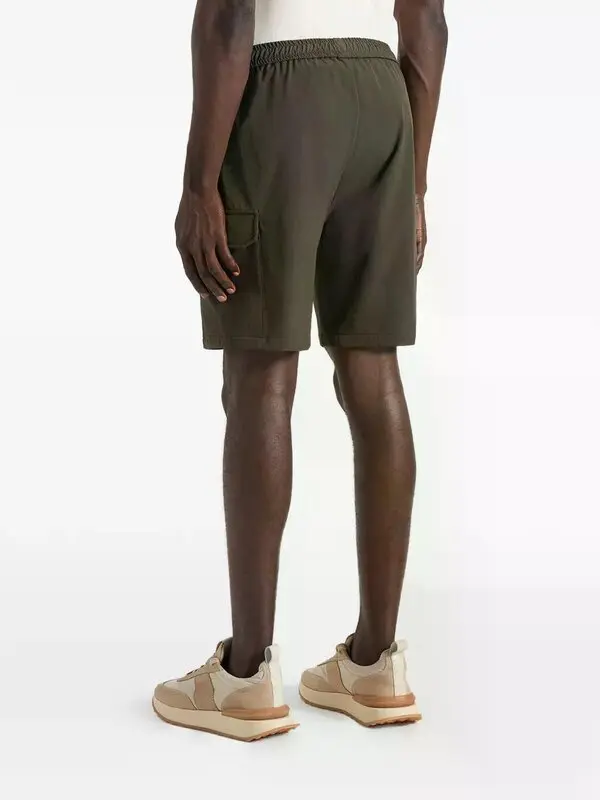 Manière De Voir Technical Cargo Shorts With Drawstring Waistband - Green