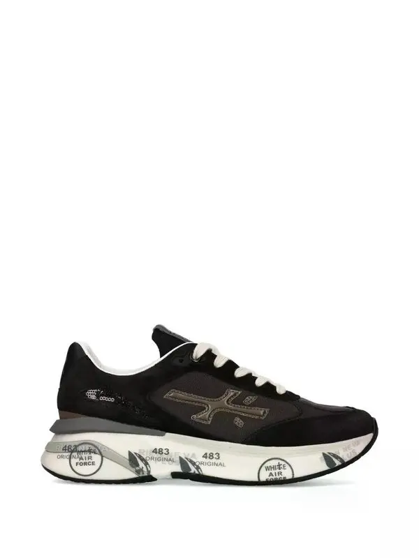 Premiata Print Flat Sneakers - Black