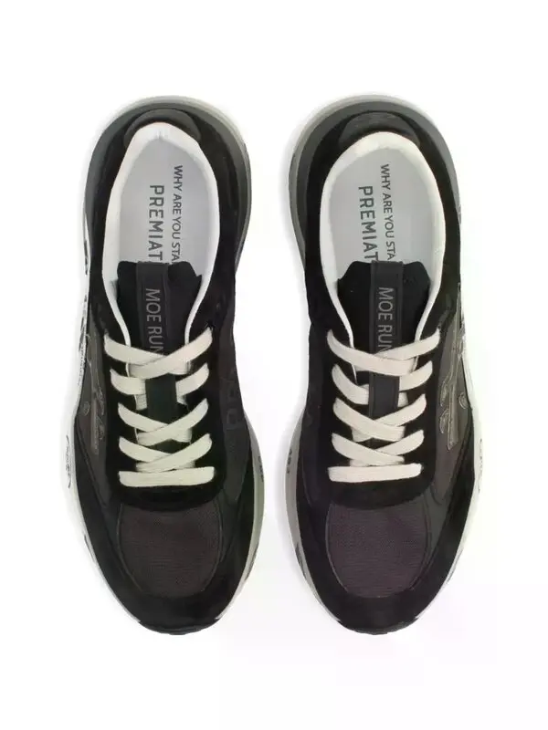 Premiata Print Flat Sneakers - Black