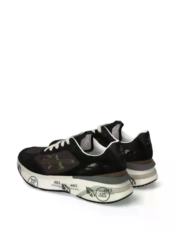 Premiata Print Flat Sneakers - Black