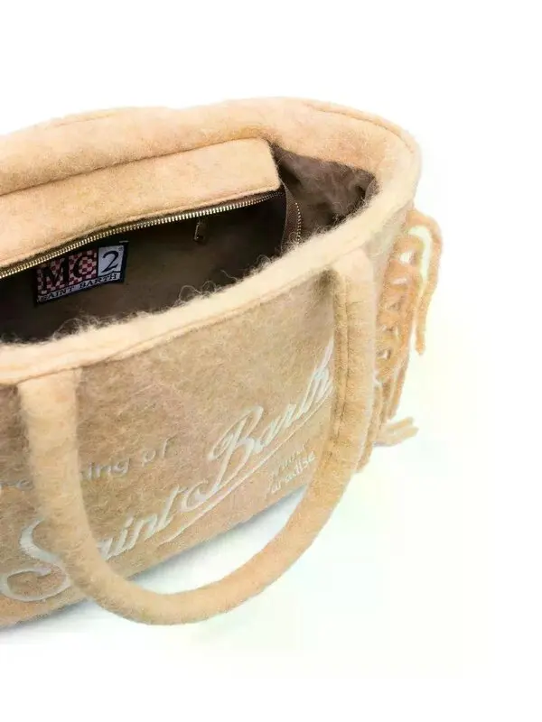 MC2 SAINT BARTH Embroidered Tote Bag - Neutrals