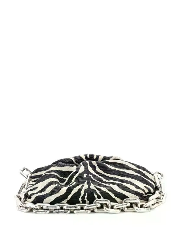 Bottega Veneta The Chain Pouch Printed Shoulder Bag - Black