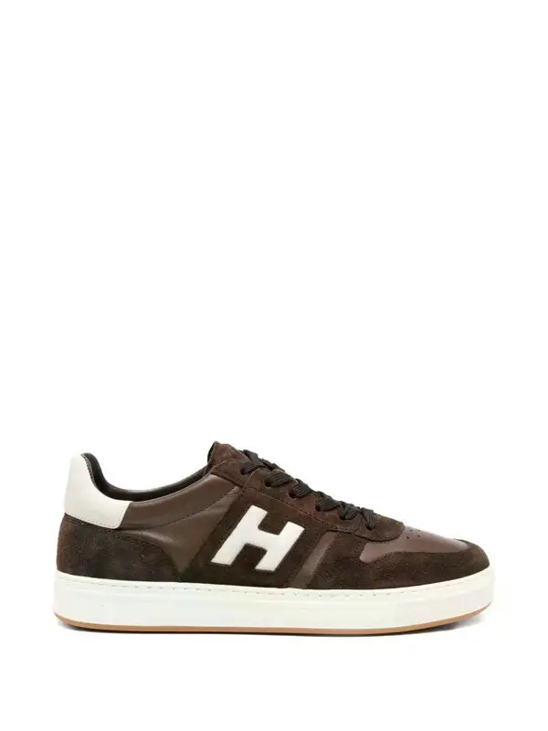 Hogan Suede Logo Sneakers - Brown
