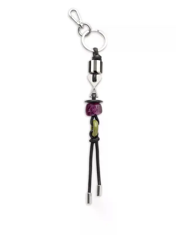 AMI Paris De Coeur Logo Keyring - Silver