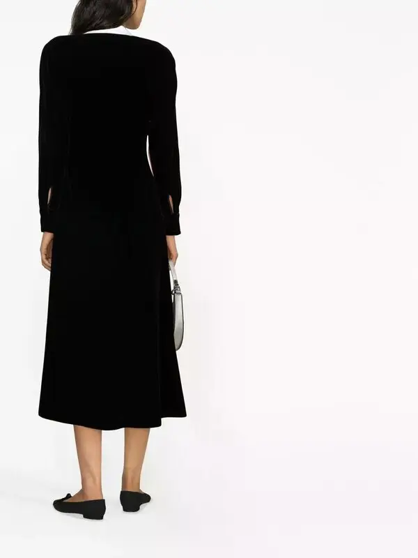 Tory Burch Peter Pan Collar Long Dress